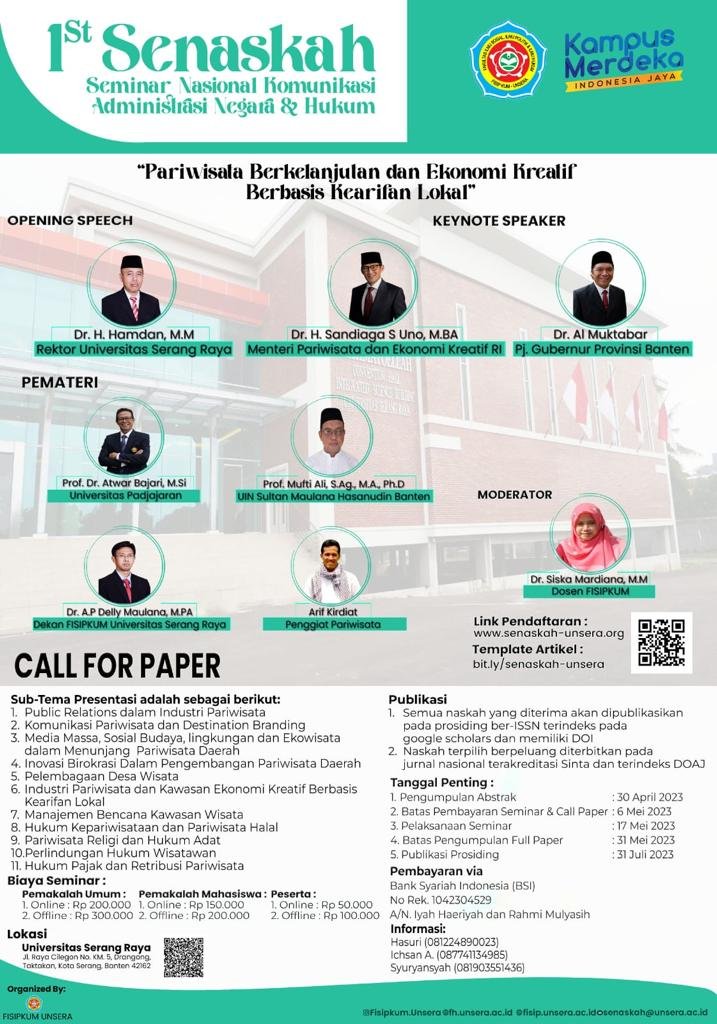 Seminar Nasional "Senaskah" Pengembangan Wawasan Baru Mahasiswa Unsera ...